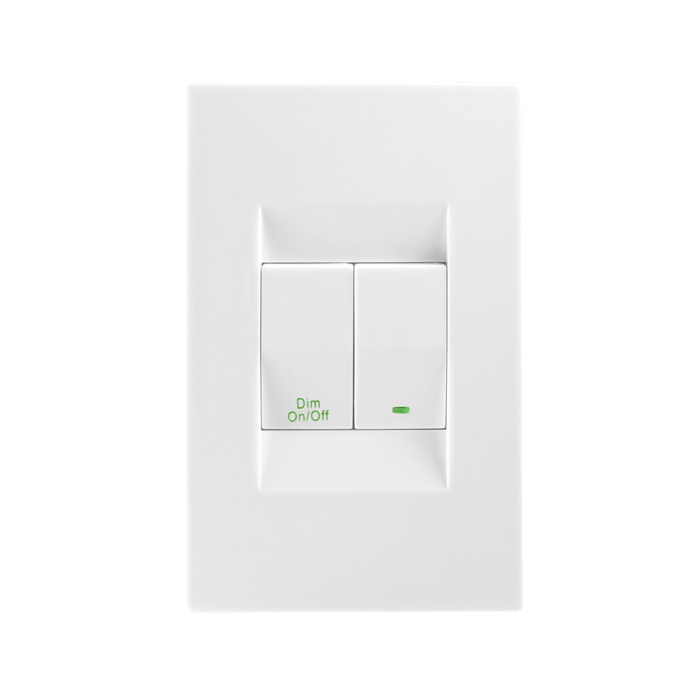 Crabtree Topaz 2 Lever with Dimmer Switch 2 x 4 - White – Livecopper