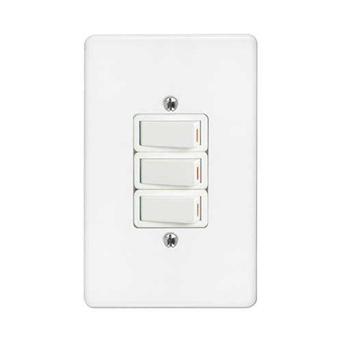 Crabtree Classic 3 Lever Light Switch 2 x 4 – Livecopper