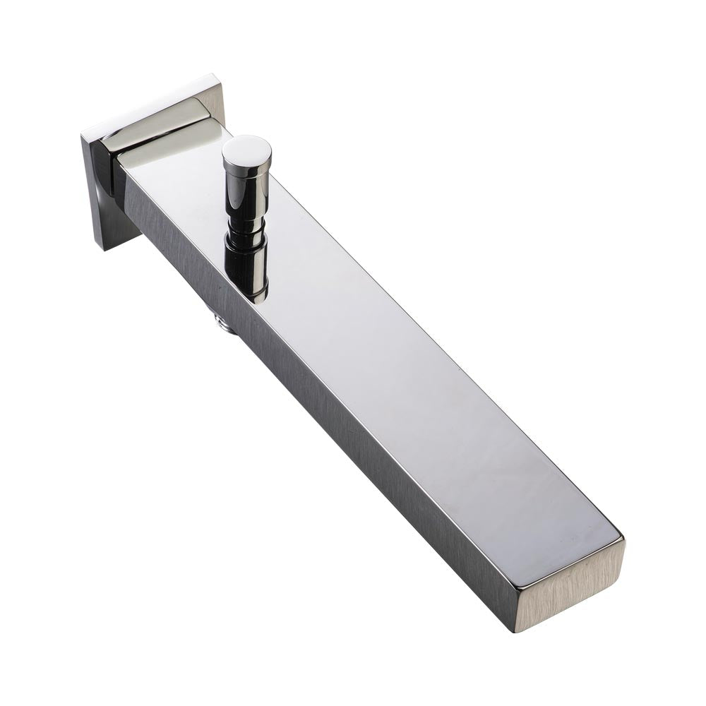 GIO Square Bath Spout with Diverter 200mm – Livecopper