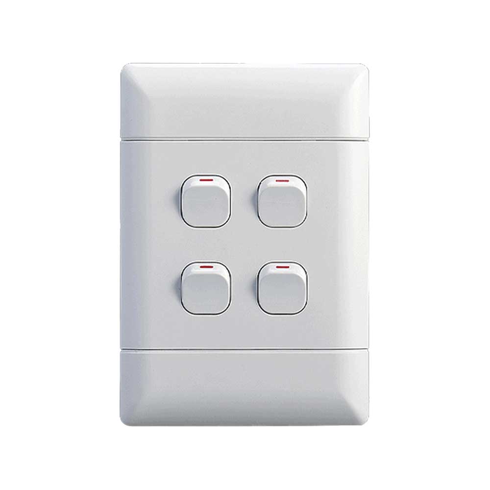 NEU 4 Lever 1-Way Switch 4 x 2 – Livecopper