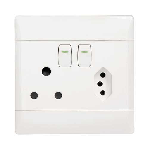 CBi PVC Double Switched Combo Socket 4 x 4 – Livecopper