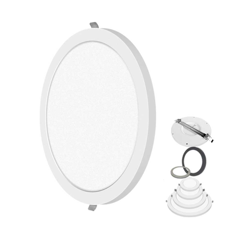 PioLED Iris 2 in 1 Round Panel Ceiling Light 24W 2250lm – Livecopper