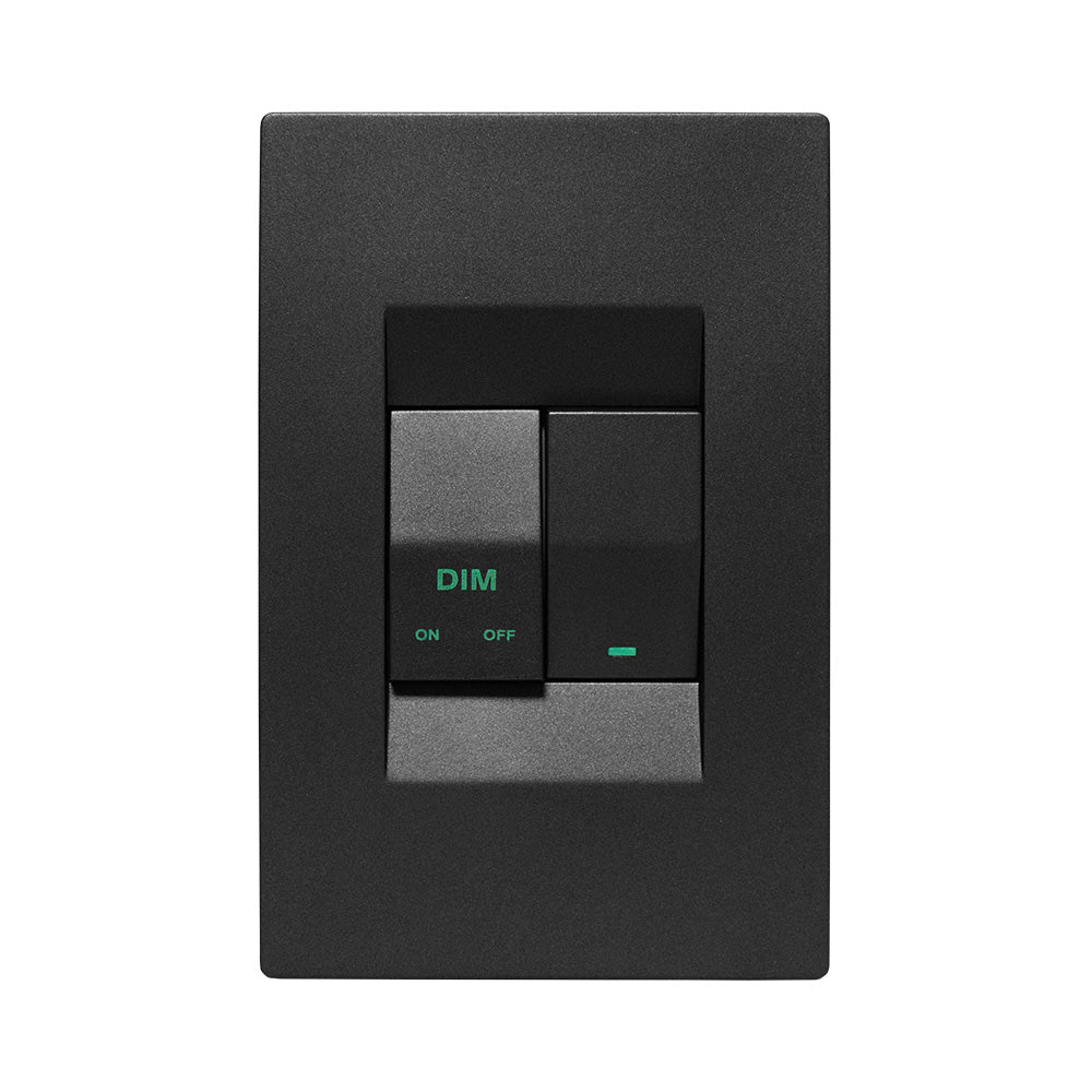 Crabtree Topaz 2 Lever with Dimmer Switch 4 x 2 - Graphite – Livecopper