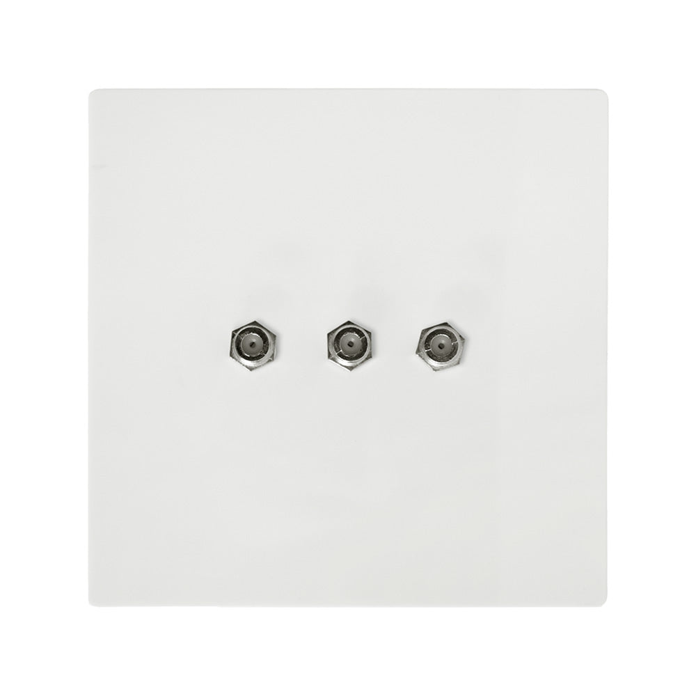 Crabtree Topaz Triple Satellite Socket 4 x 4 - White – Livecopper