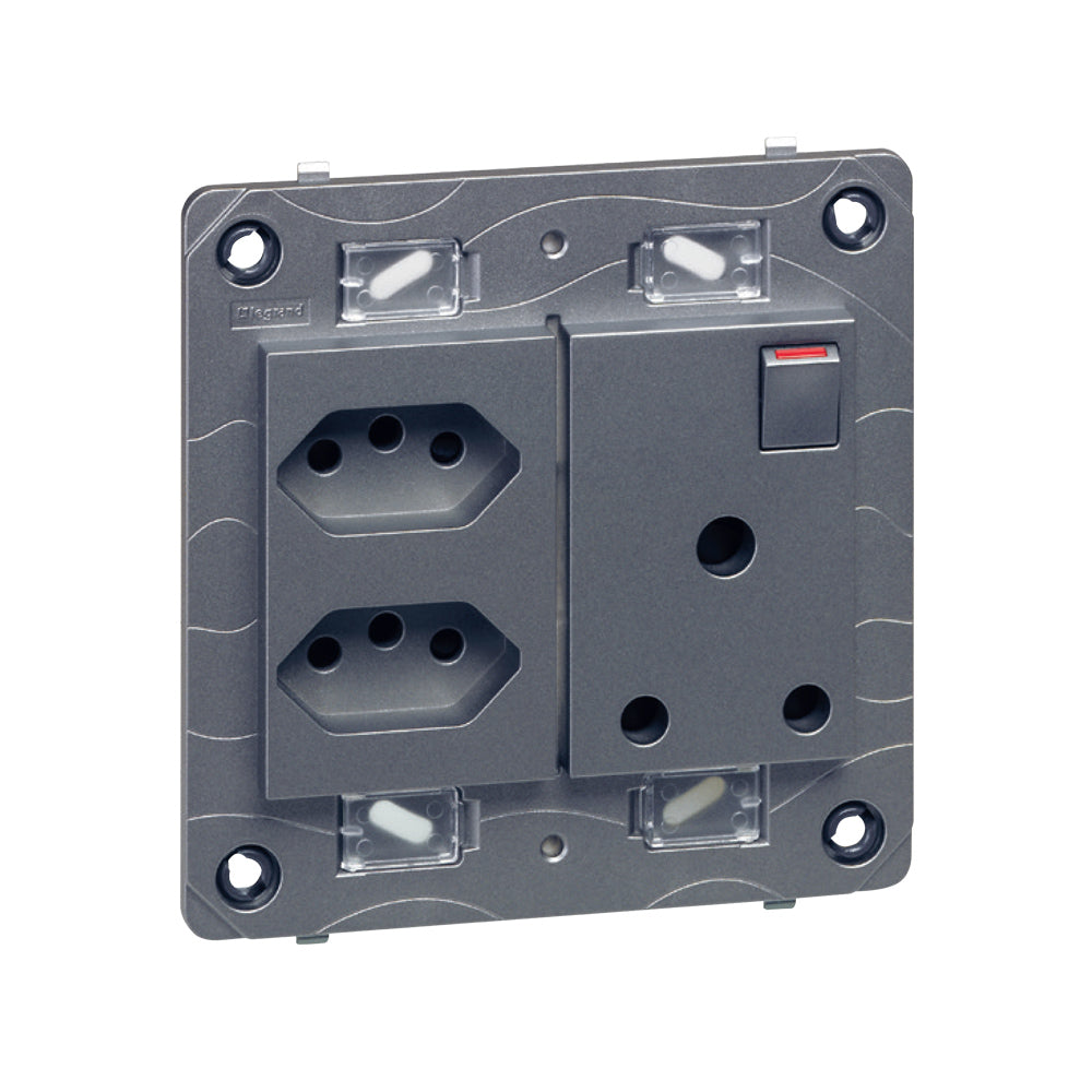 Legrand Arteor RSA 2 Slimline Monoblock Socket Module 4 x 4 – Livecopper