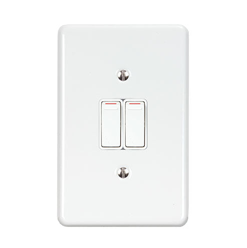 Lesco Steel 2 Lever with 2 Way Light Switch 2 x 4 – Livecopper