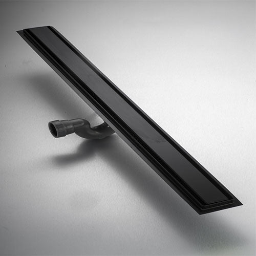 GIO Solid Plate Shower Channel 860mm - Matt Black – Livecopper