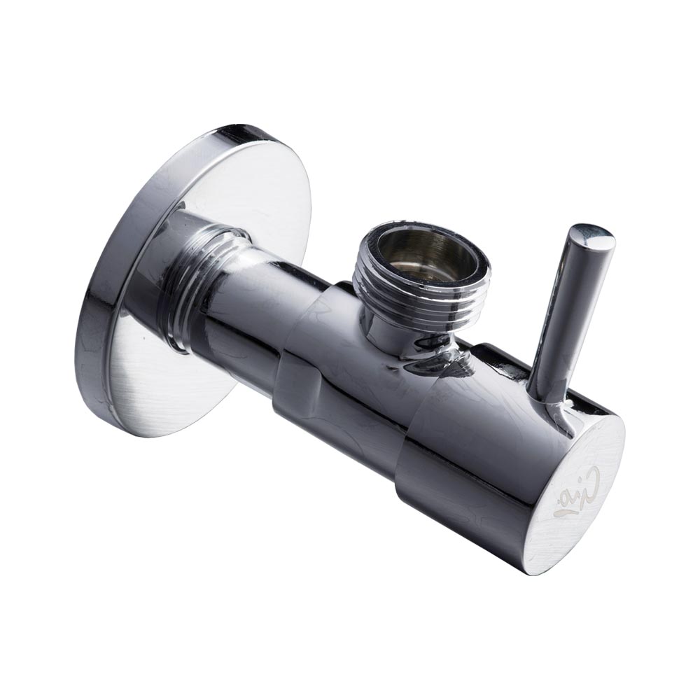 GIO Quarter Turn Round 15x15 Angle Valve - Chrome – Livecopper