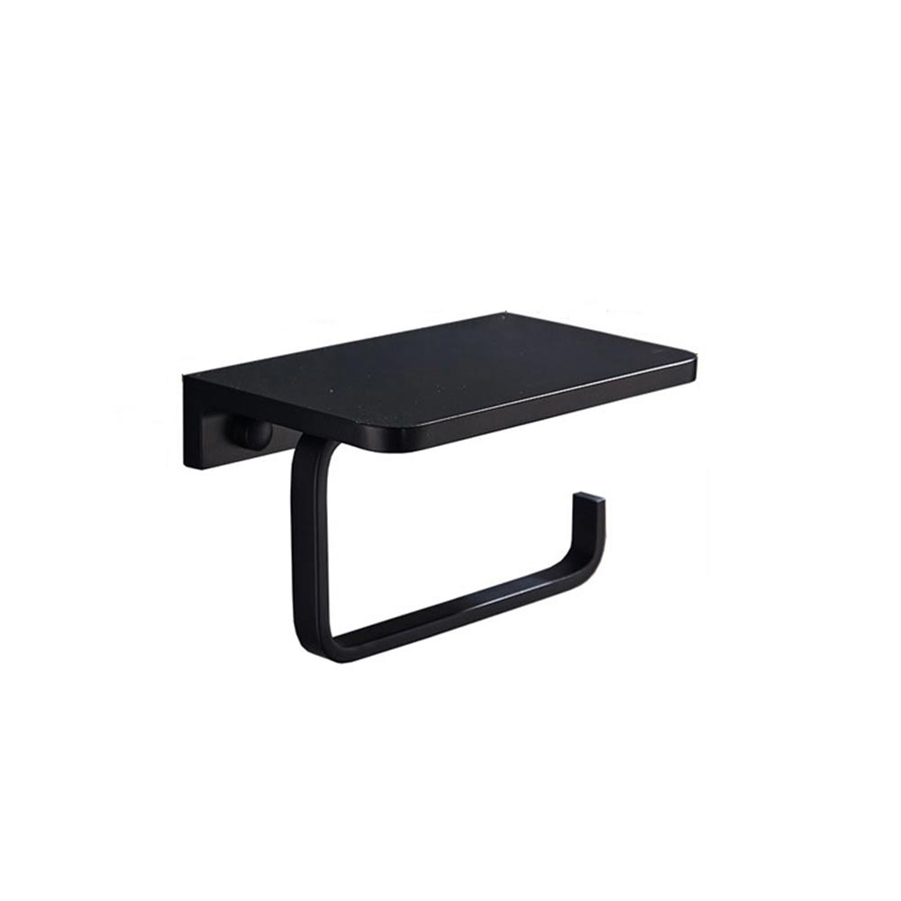 Trendy Taps Toilet Roll Holder with Phone Shelf Blackened Brass ...