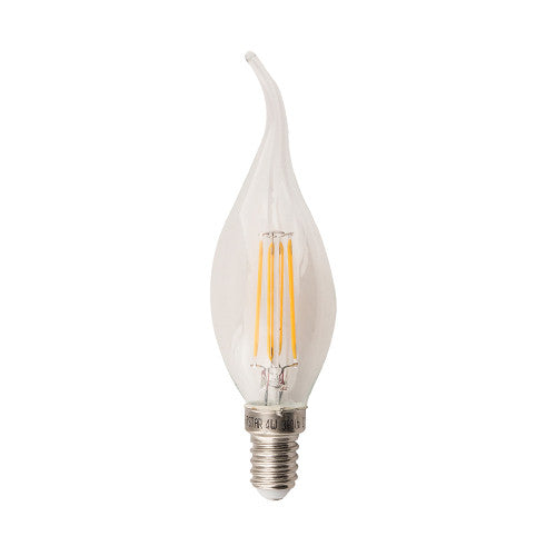 Bright Star LED Filament Flame Bulb E14 4W 400lm 2700K – Livecopper