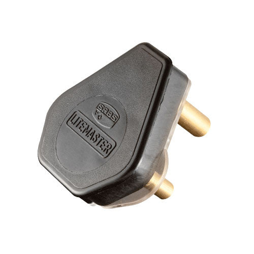 Crabtree Domestic Plug Top 3 Pin 16A Black – Livecopper