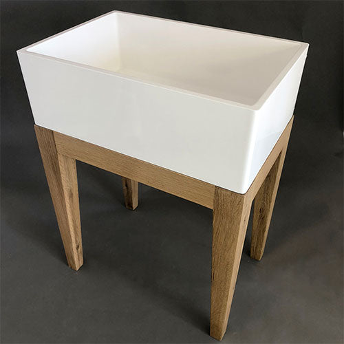 RossCo Single Bowl Butler Sink on Oak Stand – Livecopper