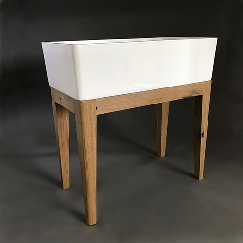 RossCo Double Bowl Butler Sink on Oak Stand – Livecopper