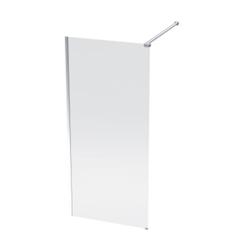Finestra Optic Shower Screen Clear Glass with Silver Frame – Livecopper