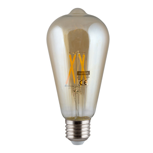 Eurolux Amber LED 4W Pear Filament Nipple Bulb – Livecopper