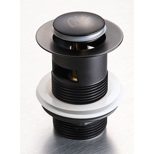 GIO Slotted Basin Waste Long 32x110mm - Matt Black – Livecopper