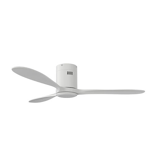 Solent Hugger 3 Blade Ceiling Fan with Remote 1320mm - White – Livecopper