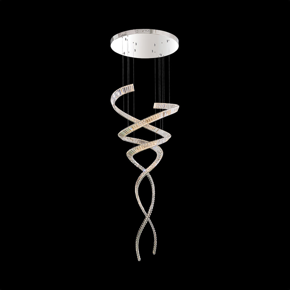 K. Light Ballerina Crystal Chandelier LED 120W 14400lm 3000K - Chrome ...