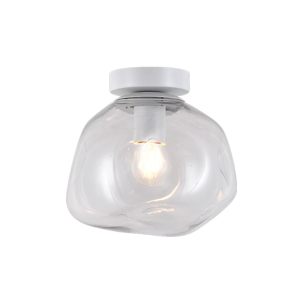 K. Light Molten Small Glass Ceiling Light - Clear – Livecopper