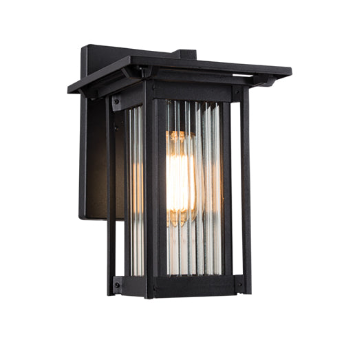 Down Facing Aluminium Lantern with Opaque Glass - Black – Livecopper