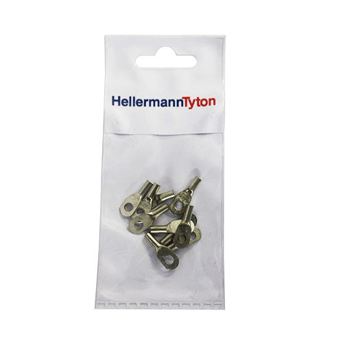 HellermannTyton Standard Cable Lugs HTB24 2.5mm Cable Size 4mm Stud (1 ...