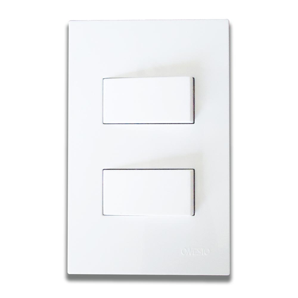 Onesto Matrix Small 2 Lever 1-Way Light Switch 4 x 2 – Livecopper