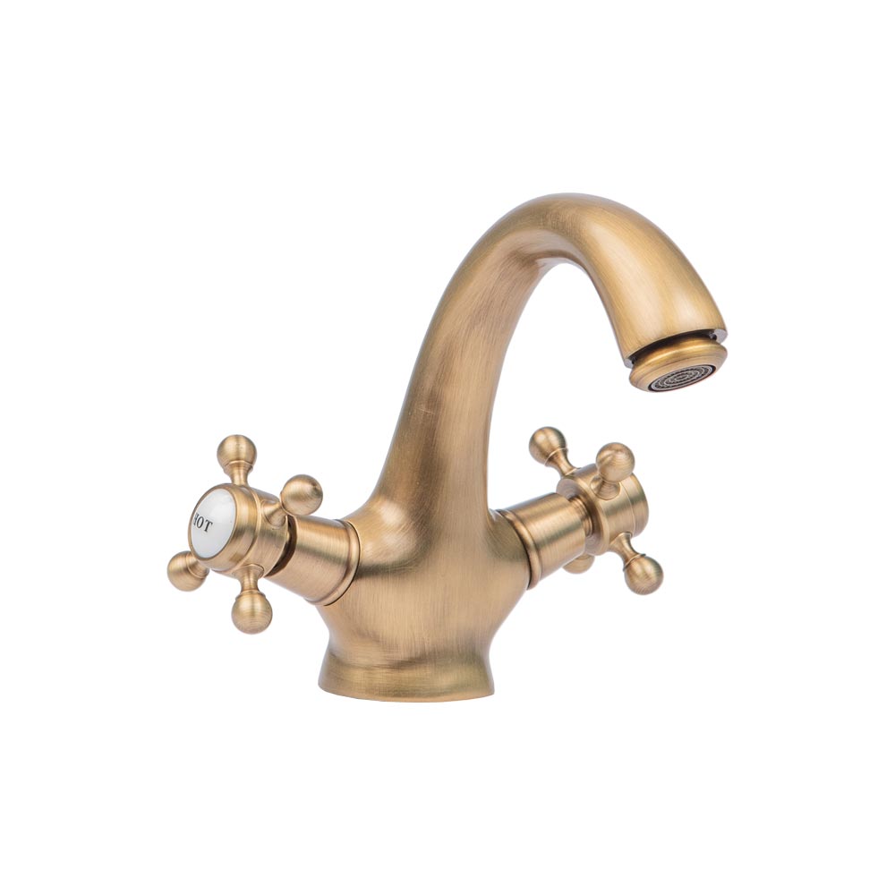 RossCo Short Basin Mixer Tap with Quarter Turn – Livecopper