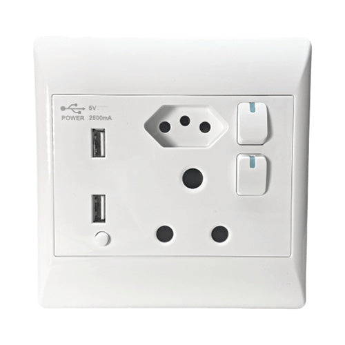 S-TEC RSA + Slimline + 2 x USB Combo Socket 4 x 4 – Livecopper