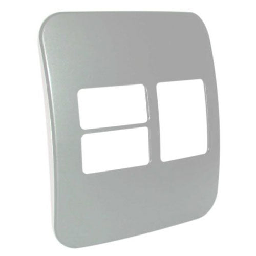 VETi 1 2 Horizontal & 1 Wide Module Cover Plate 4 x 4 - Black Trim ...