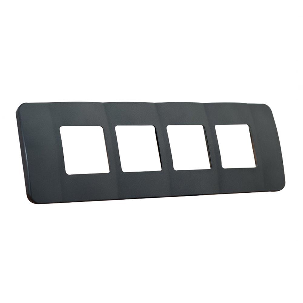 VETi 1 Omni Cluster 4 Wide Moduel Cover Plate - Black Trim – Livecopper