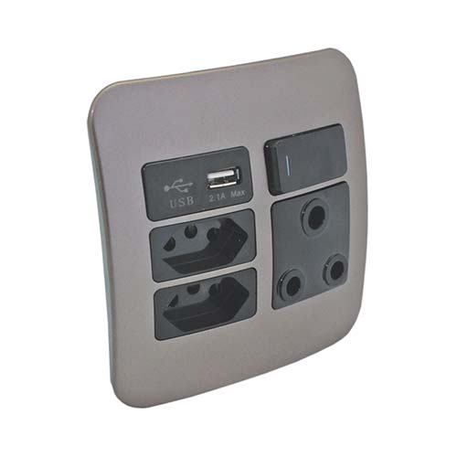 VETi 1 RSA USB Combo Socket 4 x 4 - Black Modules – Livecopper