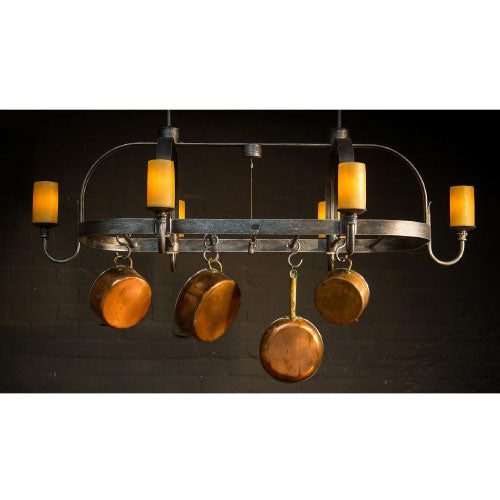Ambiente Luce Standard 6 Light Butchers Rack with Candle Shades ...
